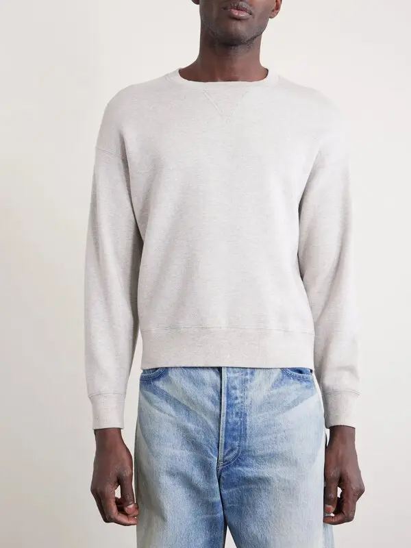 Visvim Wool And Cotton-blend Jersey Sweatshirt - Gray