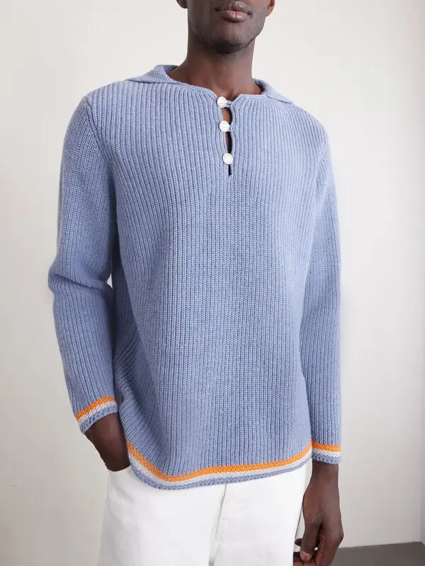 BODE Boat Deck Ribbed Virgin Wool Sweater