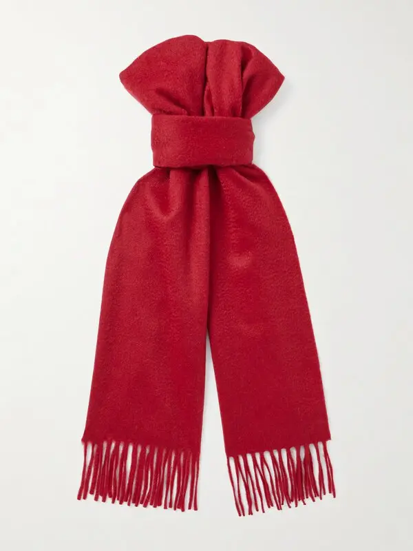 Charvet Cashmere Scarf - Red