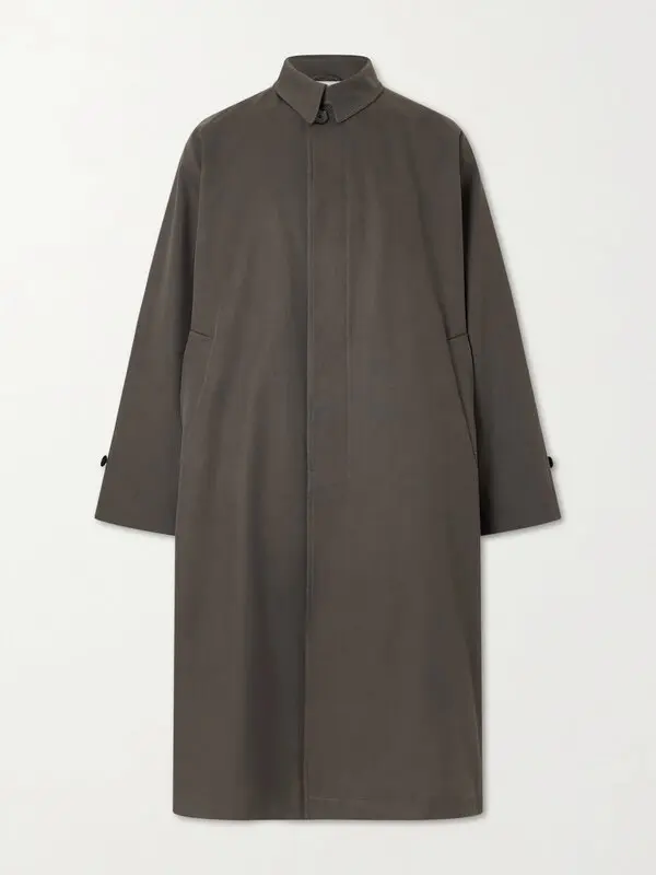 Herno Slub Cotton-twill Coat - Brown