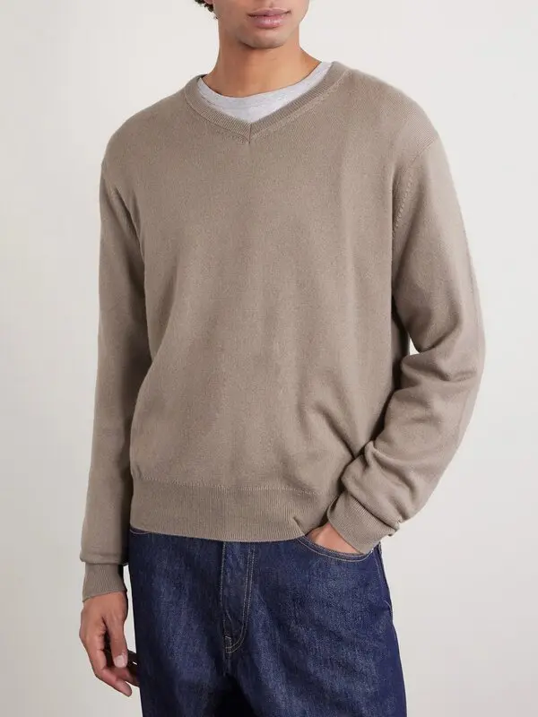 Auralee Cashmere And Silk-blend Sweater - Brown