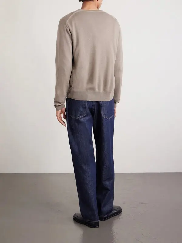Auralee Cashmere And Silk-blend Sweater - Brown