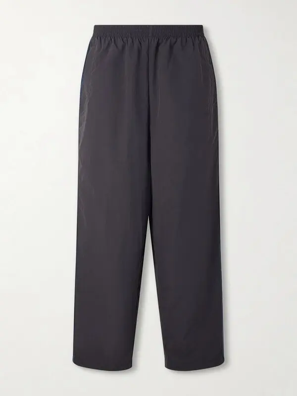 Vetements Wide-leg Striped Shell Sweatpants - Black
