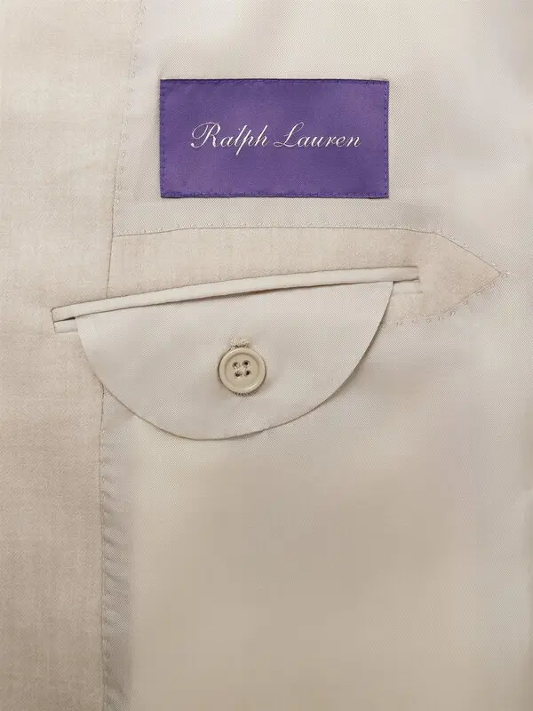 Ralph Lauren Purple Label Double-breasted Wool-flannel Blazer