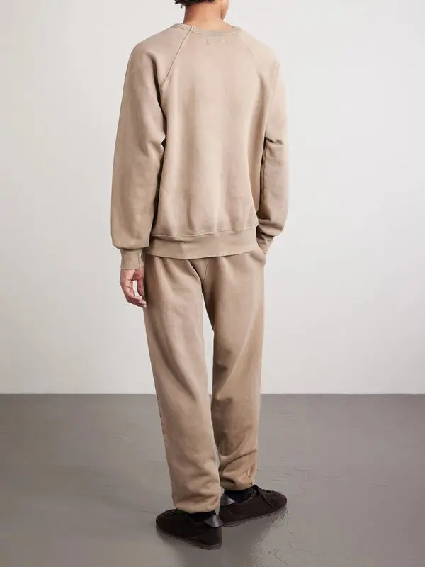 LES TIEN Garment-dyed Cotton-jersey Sweatshirt