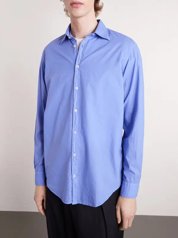 Massimo Alba Genova Cotton Shirt - Blue