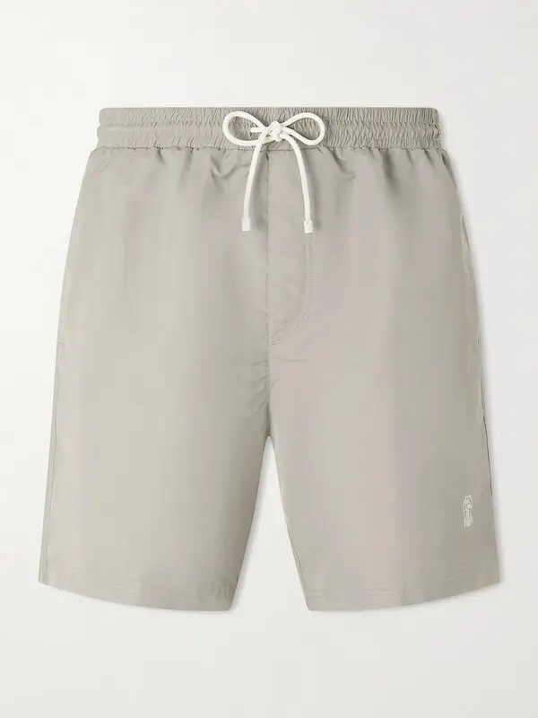 Brunello Cucinelli Straight-leg Mid-length Swim Shorts - Gray