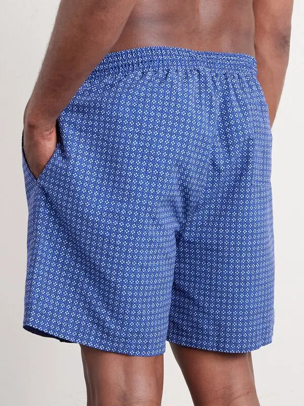 Brunello Cucinelli Straight-leg Printed Swim Shorts - Blue