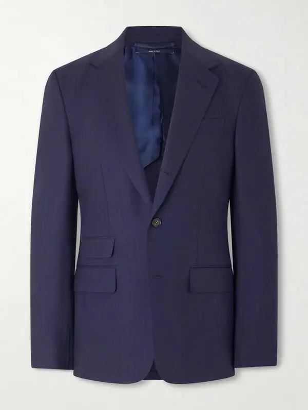 Dunhill Pinstriped Wool Suit Jacket
