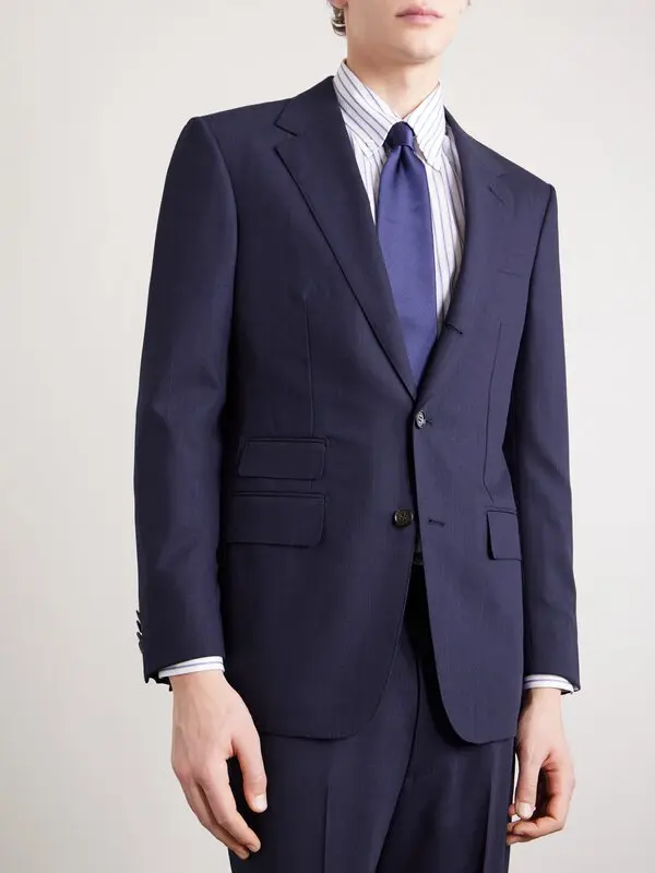 Dunhill Pinstriped Wool Suit Jacket