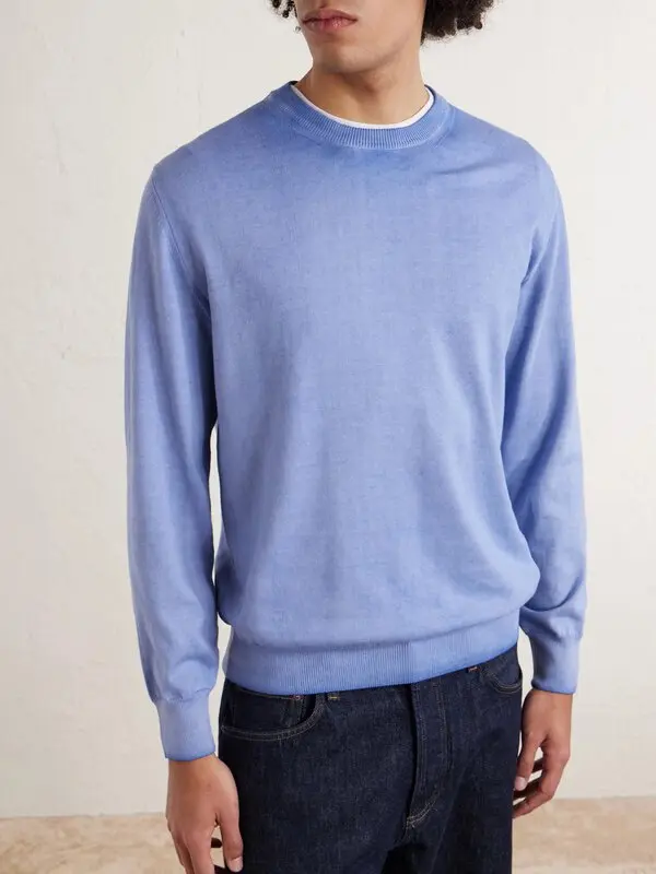 Altea Cotton Sweater - Blue