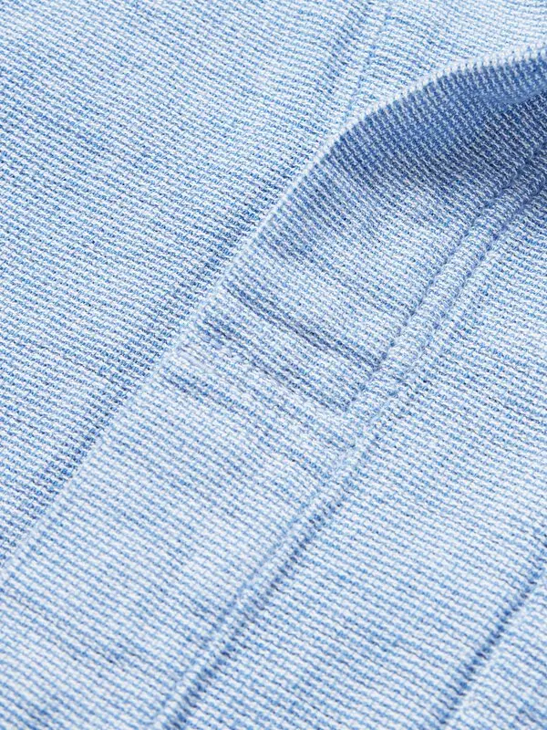 Folk Patch Cotton-seersucker Shirt - Blue