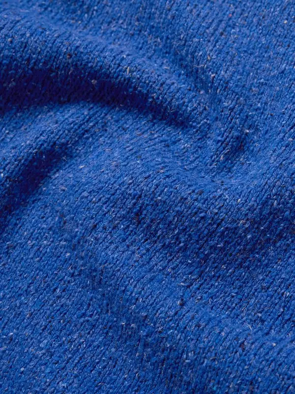 Folk Mélange Knit Sweater - Blue