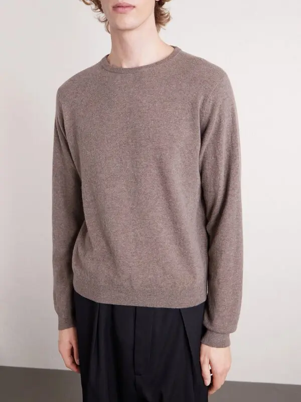 JIL SANDER Wool And Cashmere-blend Crewneck Sweater