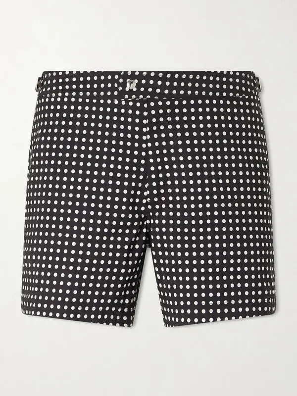 TOM FORD Straight-leg Polka-dot Swim Shorts - Black