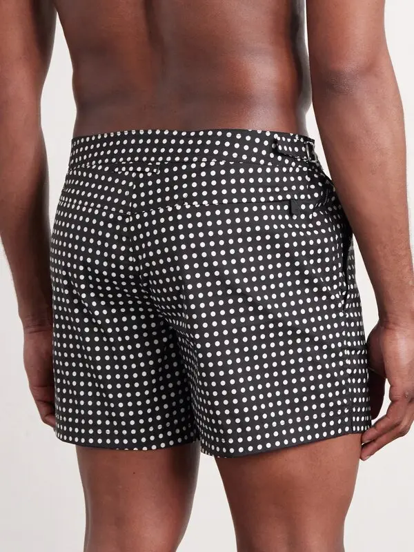 TOM FORD Straight-leg Polka-dot Swim Shorts - Black
