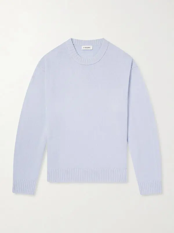FRAME Cashmere Crew-neck Sweater - Blue