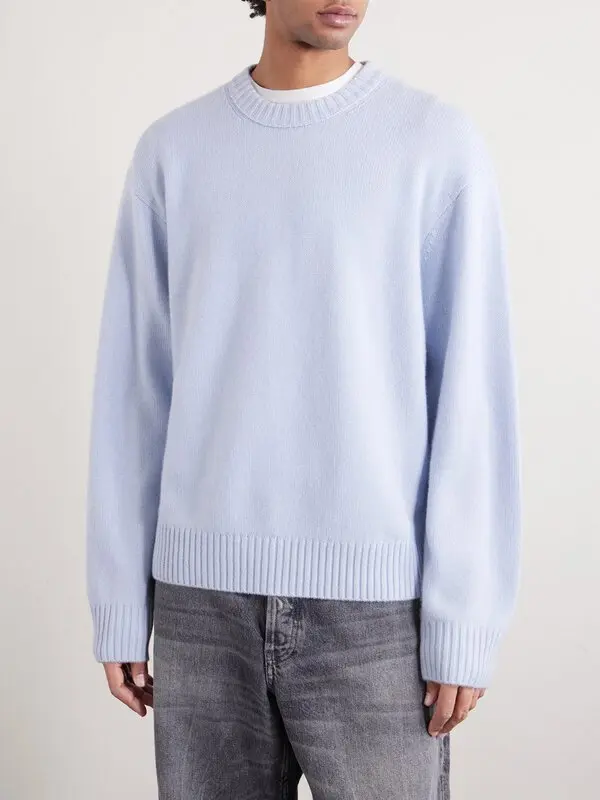 FRAME Cashmere Crew-neck Sweater - Blue