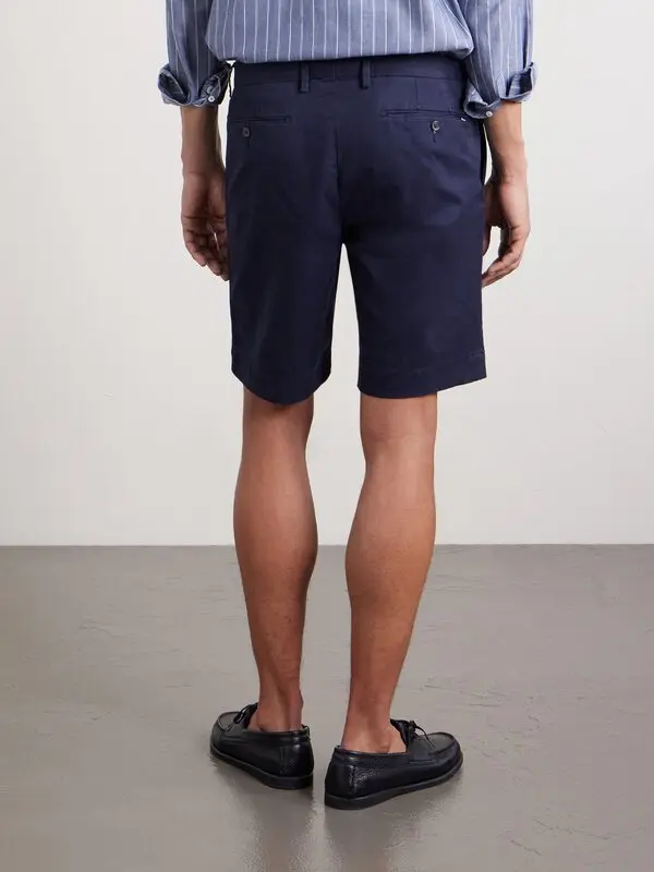 Polo Ralph Lauren Straight-leg Stretch Cotton-twill Shorts - Blue