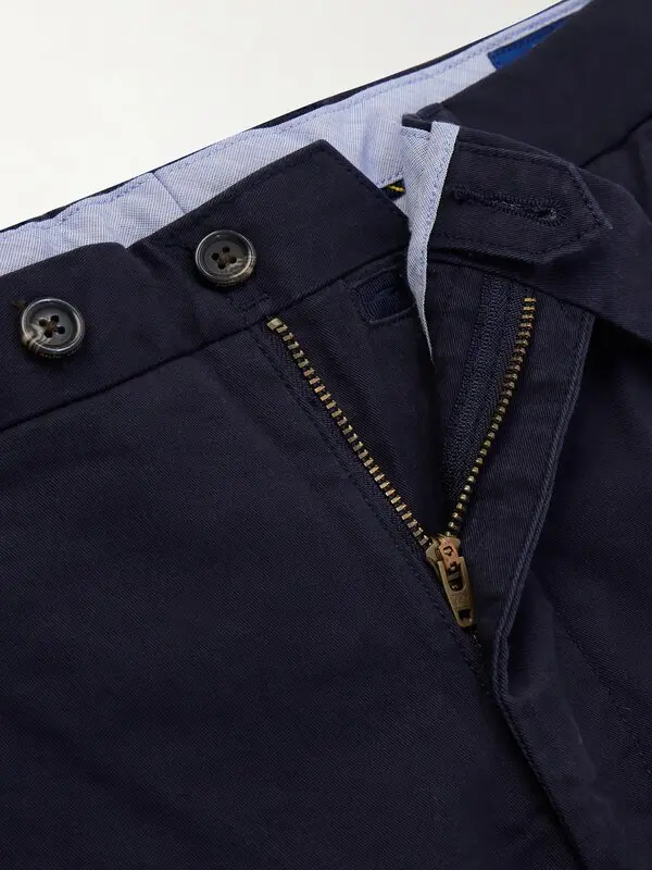 Polo Ralph Lauren Straight-leg Stretch Cotton-twill Shorts - Blue