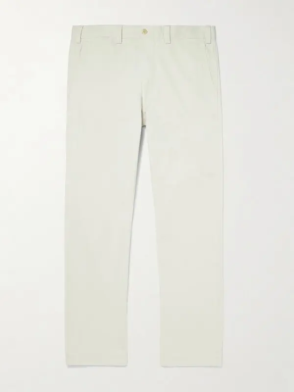 Polo Ralph Lauren Straight-leg Cotton-twill Trousers - Neutrals