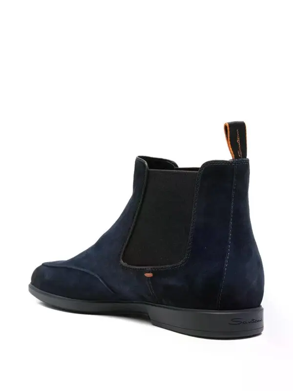 Santoni Panelled Ankle Boots - Blue