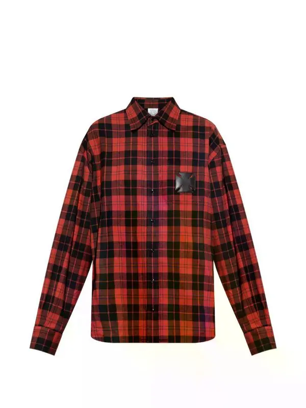 Vetements S-simply-check-hgbt Checked Patch Shirt