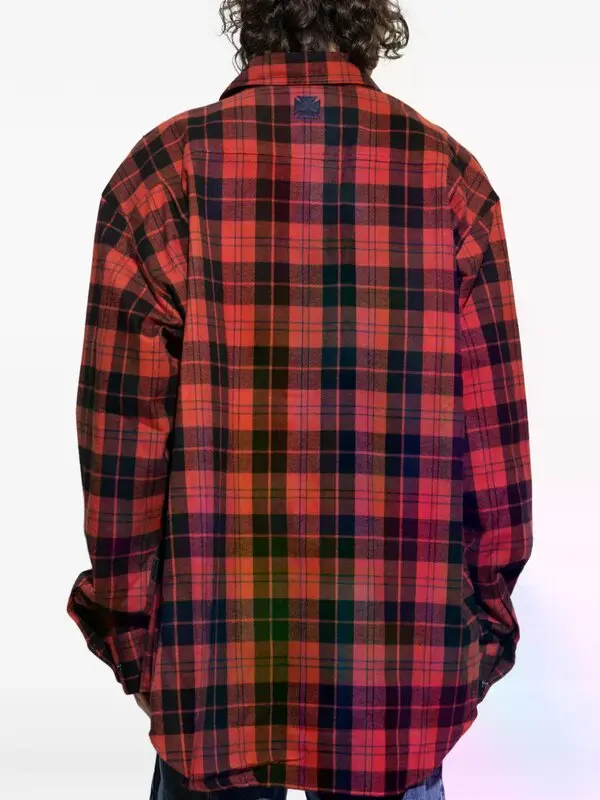Vetements S-simply-check-hgbt Checked Patch Shirt