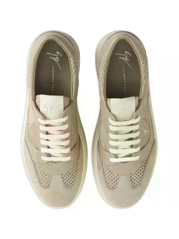 GIUSEPPE ZANOTTI Lace-up Low-top Sneakers - Neutrals
