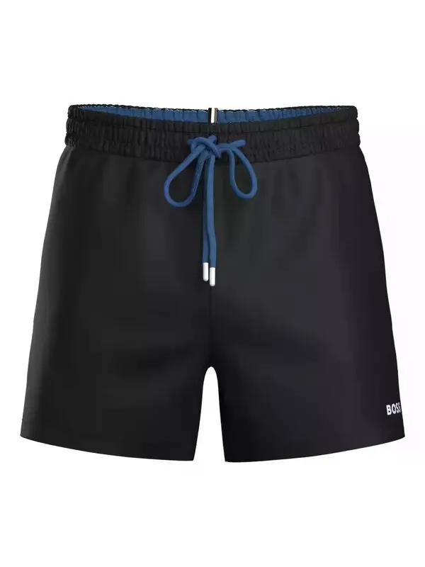 BOSS Drawstring Swim Shorts - Black