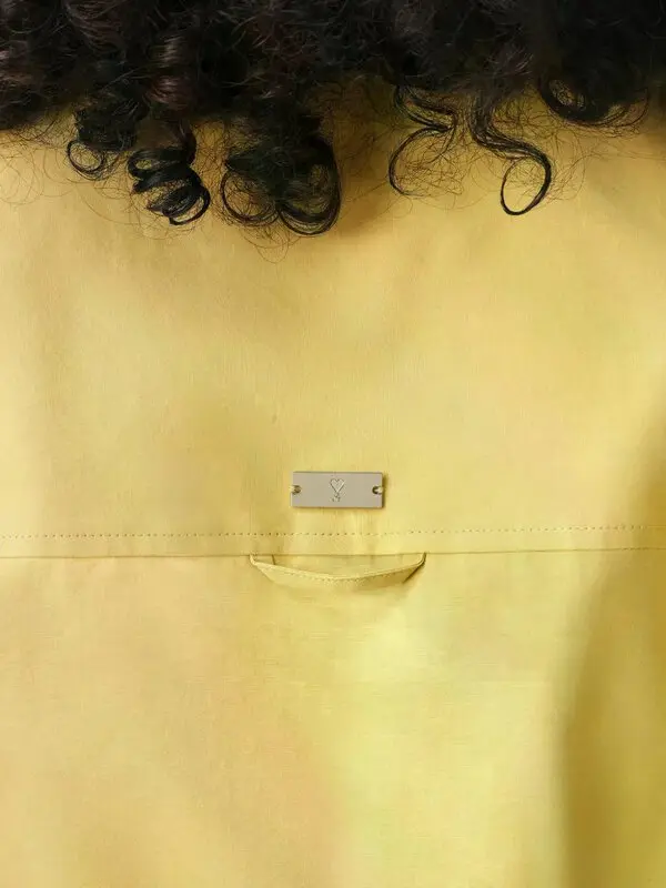 AMI Paris Cotton Sharp Collar Fitted Shirt