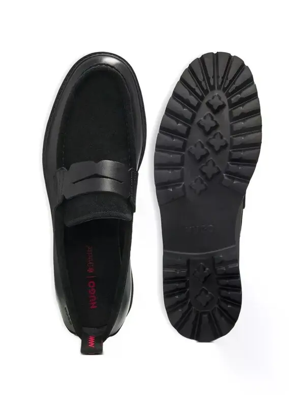 Hugo Panelled Leather Loafers