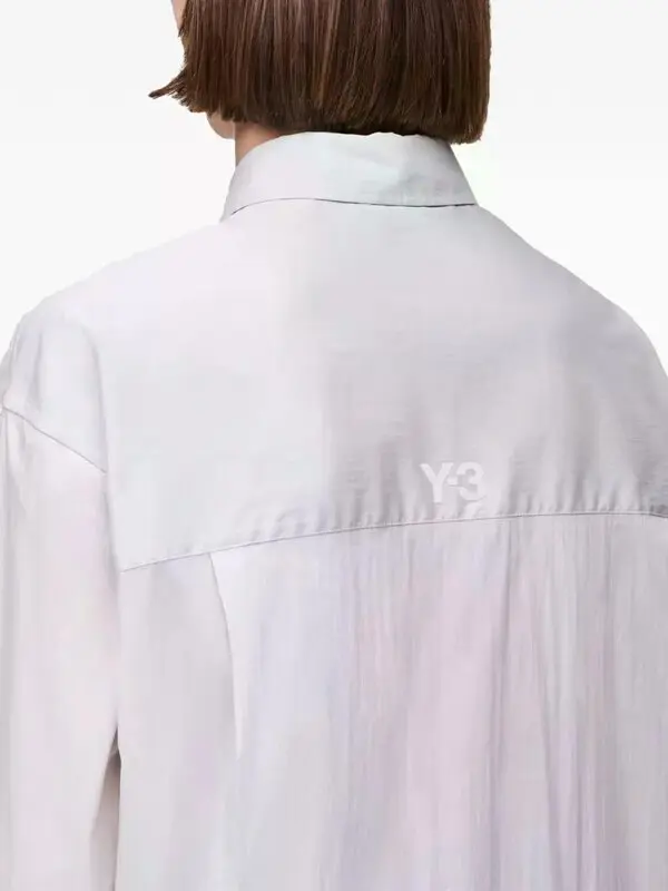 Y3 Patch-pocket Long Sleeve Shirt - Grey