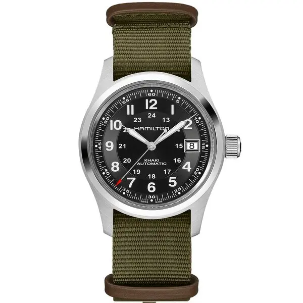 Hamilton Khaki Field Auto Call Of Duty Black Dial Watch, 38mm - Stainless Steel