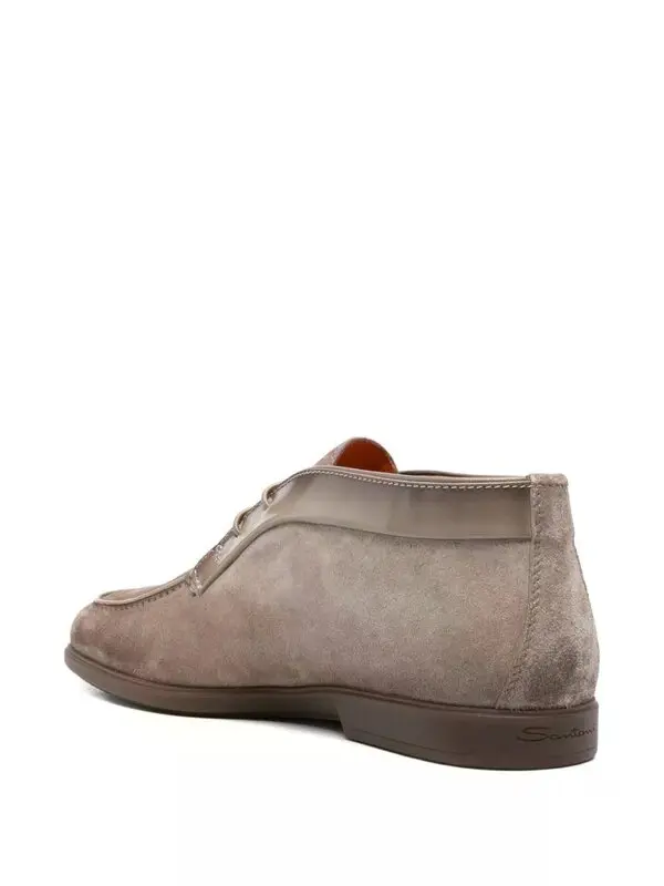 Santoni Lace-up Suede Boots