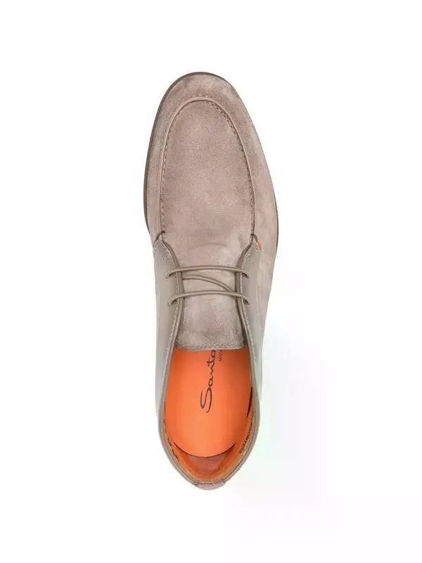 Santoni Lace-up Suede Boots