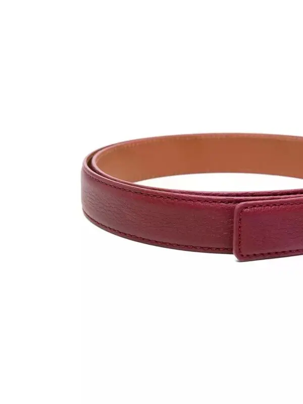 Santoni Leather Belt - Red