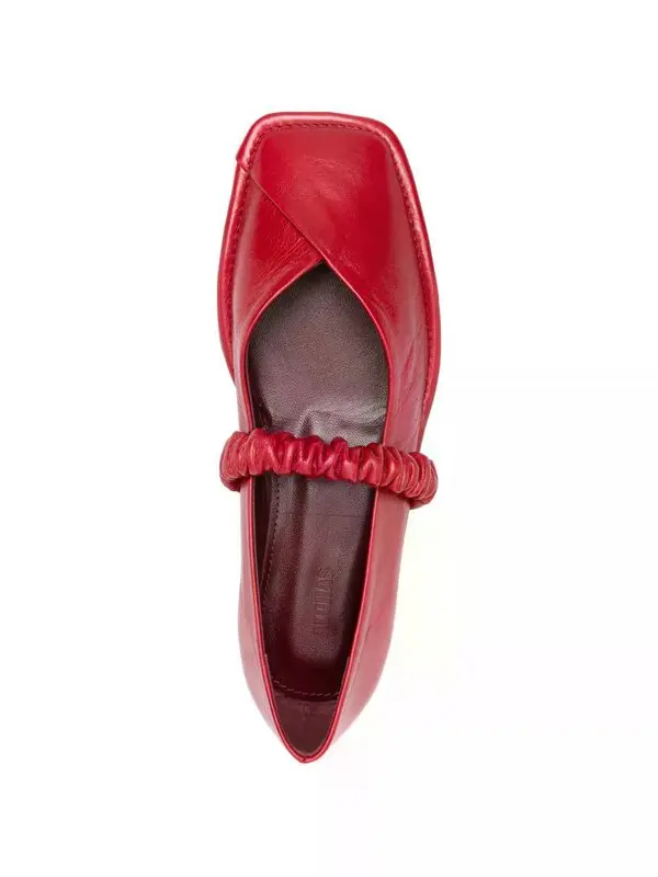 ALOHAS Square-toe Ballerina Flats - Red