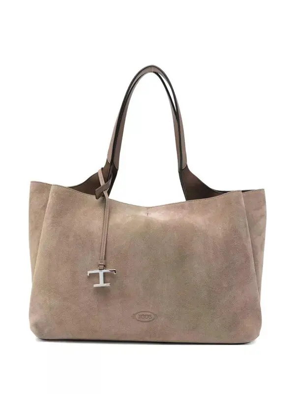 TOD'S T Logo Charm Tote Bag