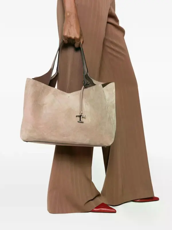 TOD'S T Logo Charm Tote Bag