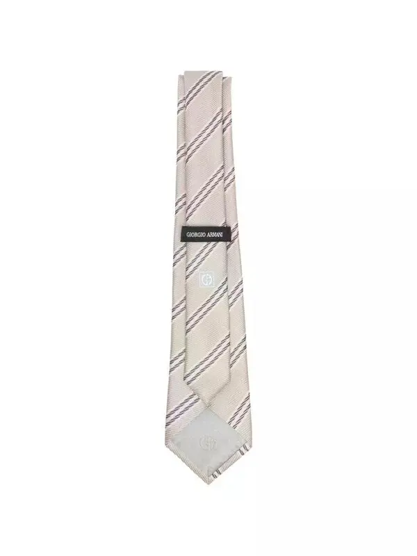 Giorgio Armani Striped Neck Tie - Neutrals