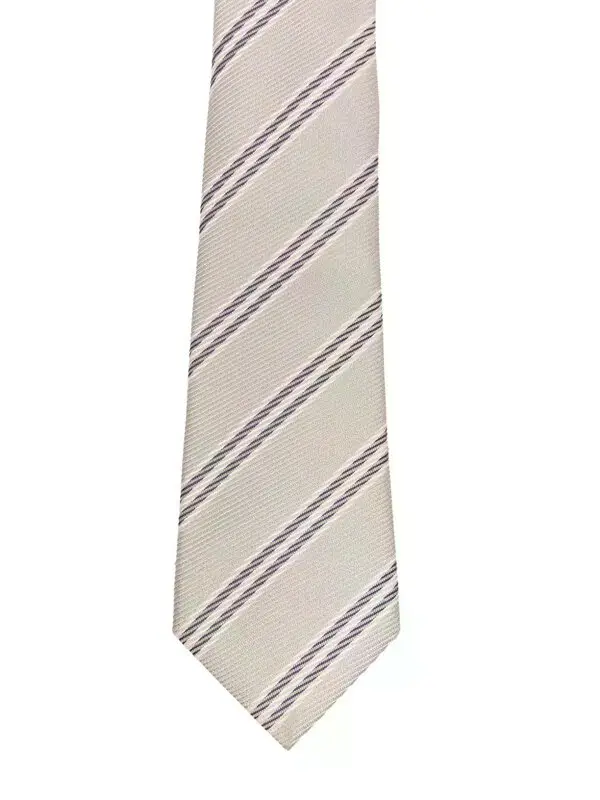 Giorgio Armani Striped Neck Tie - Neutrals