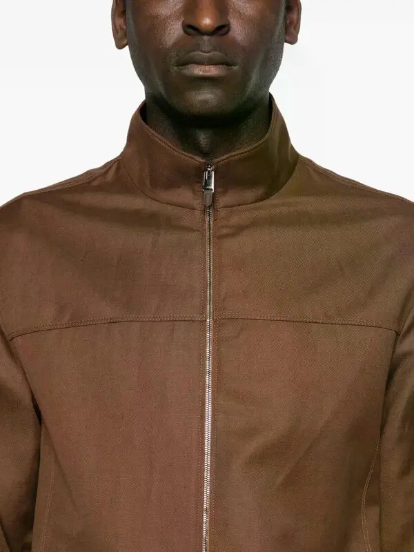 Canali Zip-up Shirt Jacket - Brown