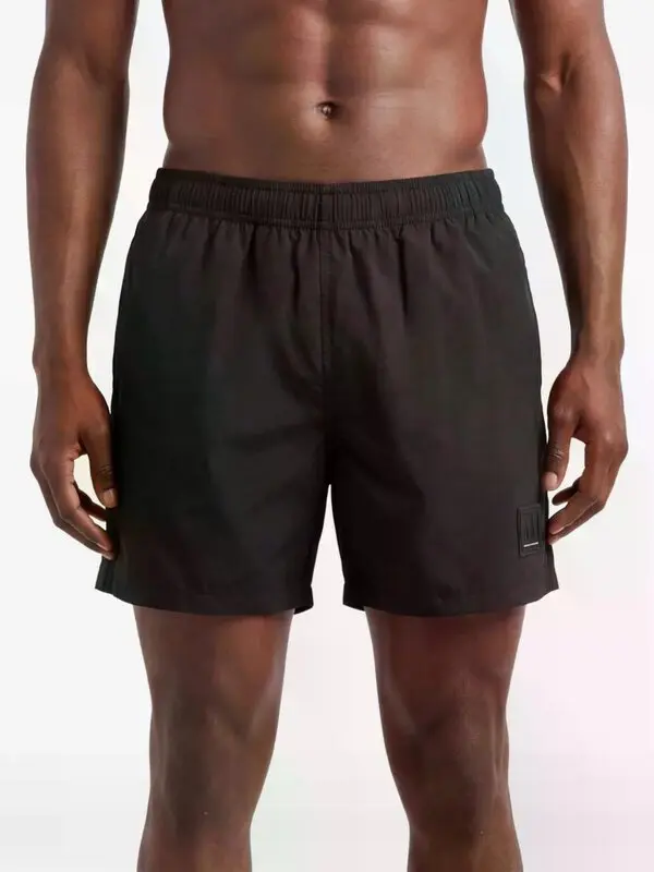 Armani Exchange Logo-patch Swim Shorts - Black