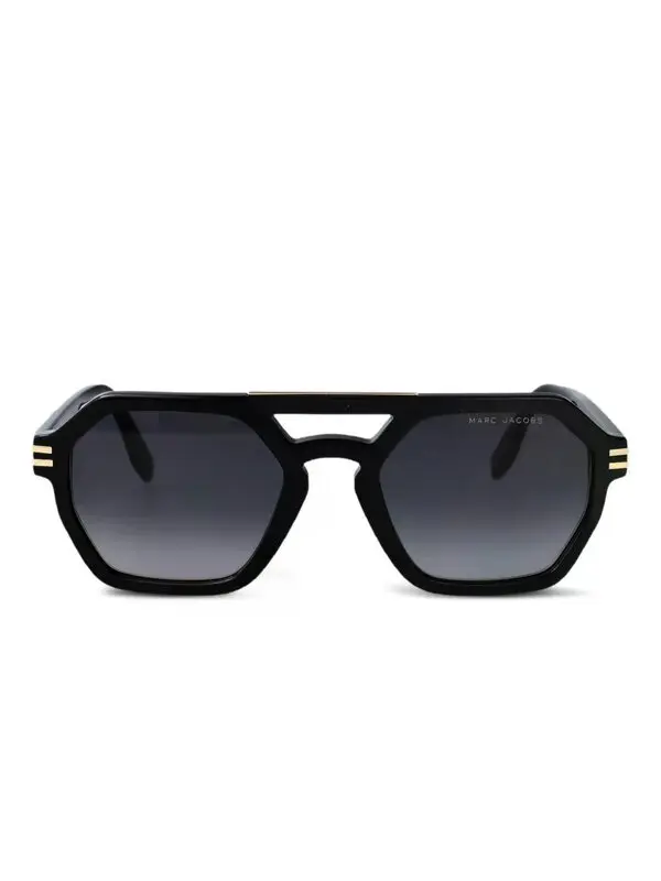 Marc Jacobs Geometric-stripe Sunglasses - Black