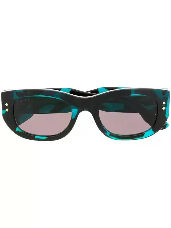 Gucci Square Tinted Sunglasses - Blue