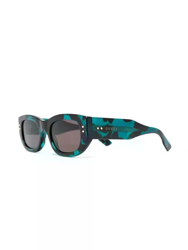 Gucci Square Tinted Sunglasses - Blue
