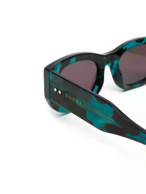 Gucci Square Tinted Sunglasses - Blue