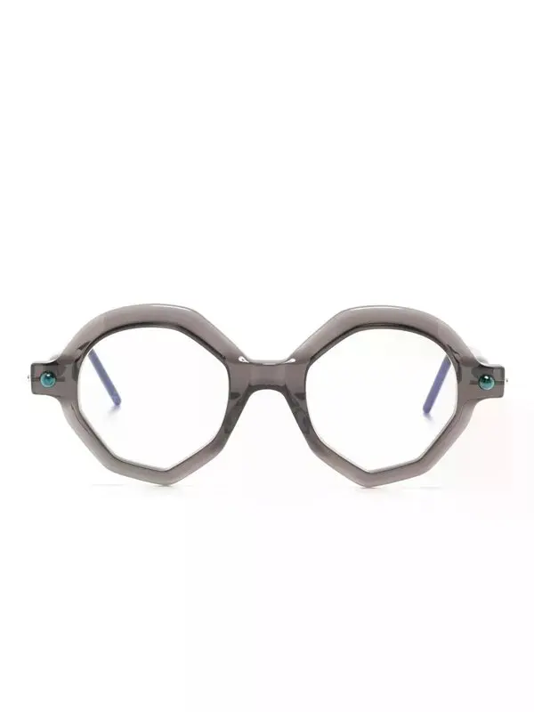 KUBORAUM P18 Geometric-frame Glasses - Grey