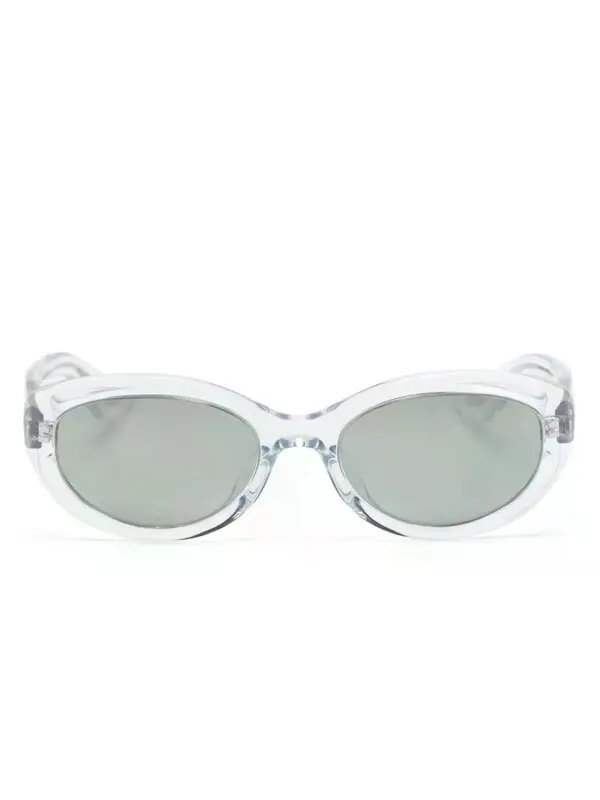 Oliver Spencer X Khaite 1969c Oval-frame Sunglasses - Neutrals